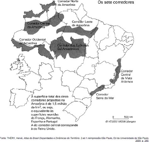 AIO Observe O Mapa Abaixo Os Corredores Ecologicos