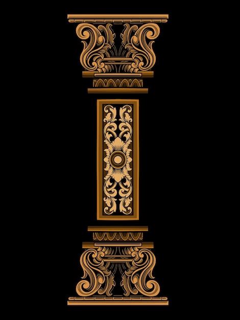 Premium Vector Classic Style Pillar Vector Design For Template Color
