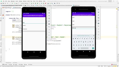 AutoCompleteTextView Vs MultiAutoCompleteTextView With Theory And