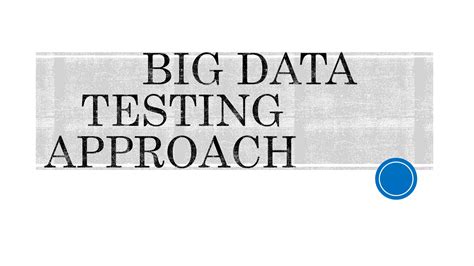 Big Data Testing Approach Rohit Kharabe Pptx