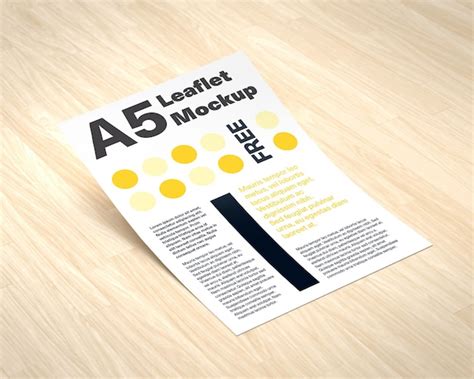 Premium Psd A5 Paper Mockup