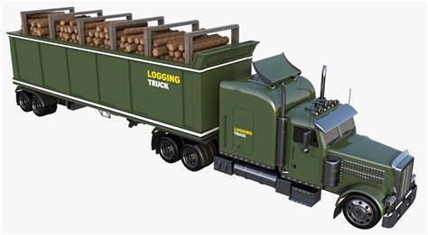 3d Truck Logging Turbosquid 1439816