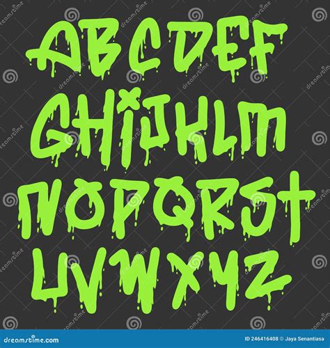 Alphabet Melt Grime Text Vector Letters 263544816