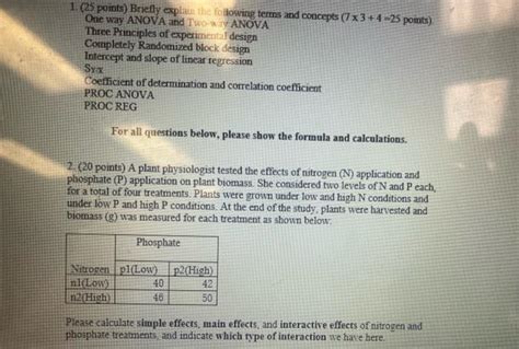 Solved A Does This Dataset Fit A One Way Anova Or Two Way