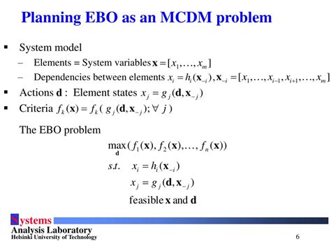 Ppt Multiple Criteria Optimization And Analysis In The Planning Of Effects Based Operations
