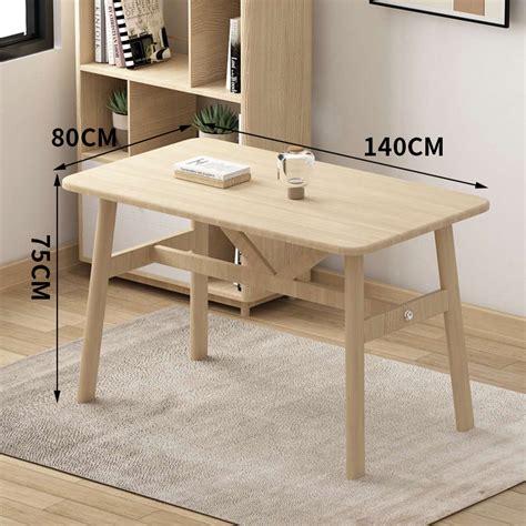 Do👍solid Rubber Wood Dining Table Set 468 Seater Nordic Coffee Table