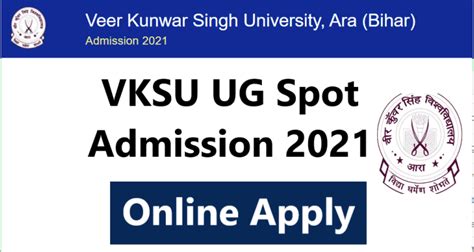 Vksu Ug Spot Admission 2021 Ba Bsc Bcom Application Online Check