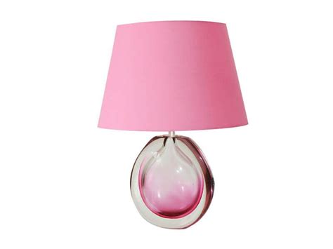 Pink Ombre Hand Blown Glass Table Lamp Base
