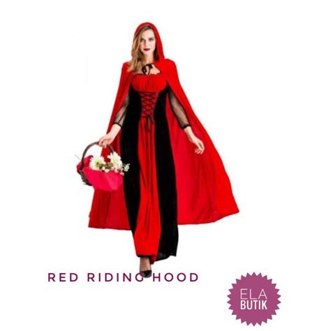 Jual Red Riding Hood Dewasa Halloween Costume Kostum Halloween Shopee