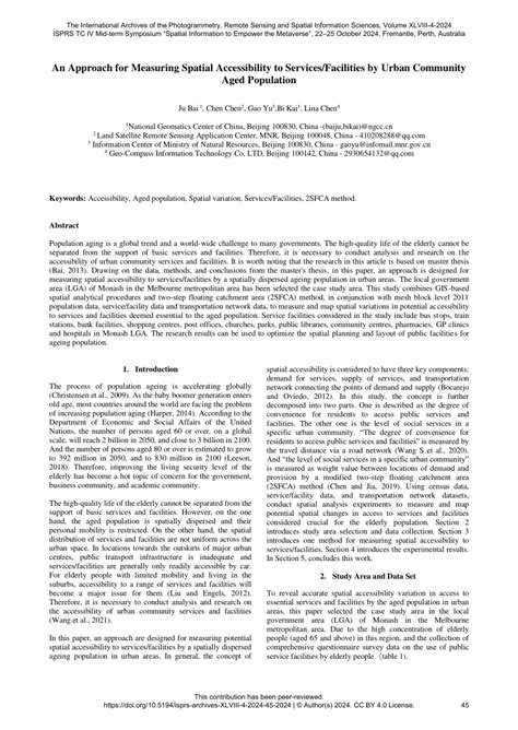 Pdf An Approach For Measuring Spatial Accessibility To Services