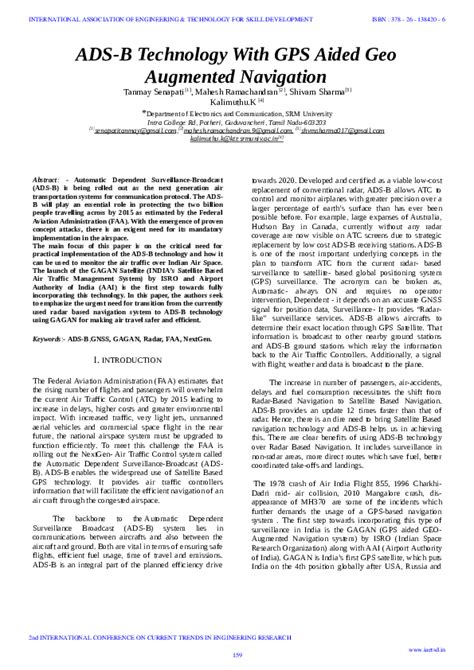 pdf iaetsd ads b technology with gps aided geo augmented navigation