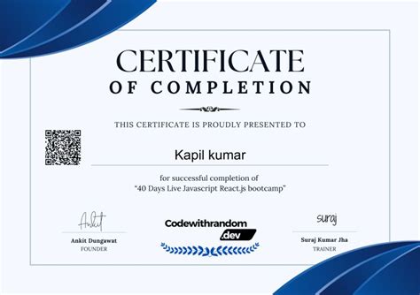 Kapil Kumar On Linkedin Completed 40 Days Bootcamp On Javascript Reactjs