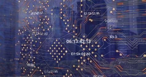 Animation Of Network Of Connections And Data Processing Over Server