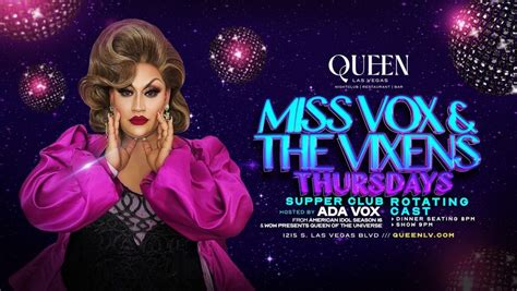 Miss Vox And The Vixens Supper Club Queen Bar Las Vegas 4 January 2024