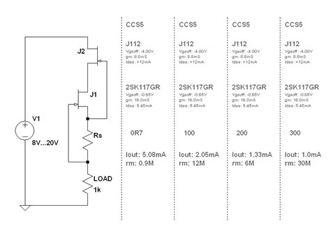 Cascoded Jfet Current Source