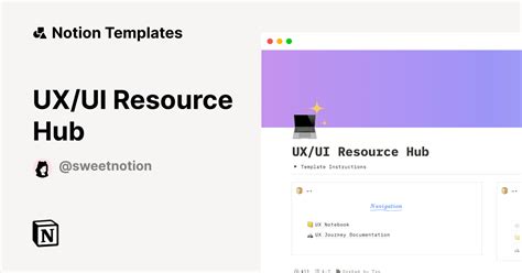 UX UI Resource Hub Template Notion Marketplace UX UI Resource Hub Template Notion Marketplace