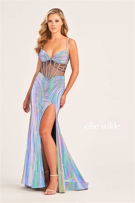French Novelty Ellie Wilde By Mon Cheri Ew35702 Supernova Prom Dress