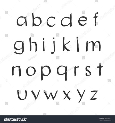 Vector Handwritten Alphabet Lowercase Letters Vector De Stock Libre