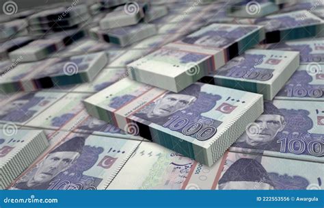 Pakistani Rupee Money Banknotes Pack Illustration Stock Illustration