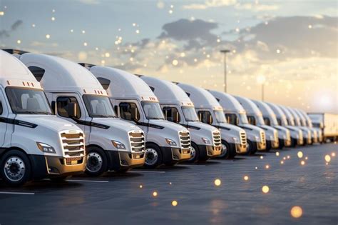 Visual Depiction Of Smart Fleet Management System With Connected Trucks On Digital Network