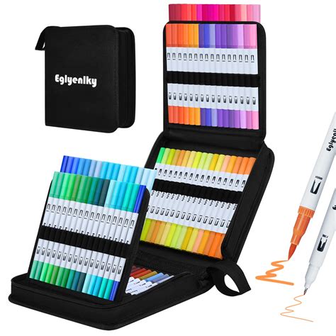 Daily New Products On The Line Black Laconile 100 Colours Brush Pen 2mm