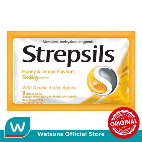 Jual Strepils Honey And Lemon Flavour Soothing Sensation With Double Active Di Seller Watsons