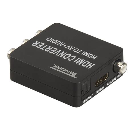 Tendak 3RCA AV CVBS Composite S Video R L Audio To HDMI Converter