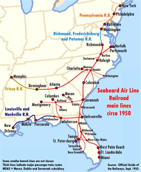 Seaboard Coast Line Map