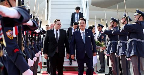 윤석열 대통령 체코 공식 일정 시작