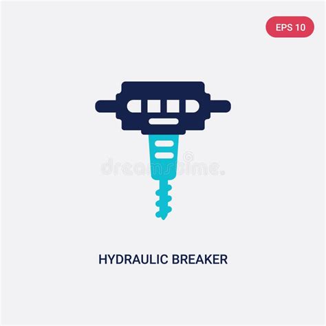 Two Color Hydraulic Energy Vector Icon From Ecology Concept Isolated Blue Hydraulic Energy