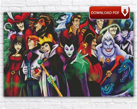 Villains Cross Stitch Pattern Maleficent Cross Stitch Pattern