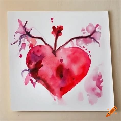 Hand Holding Bleeding Heart Abstract Watercolor Painting On Craiyon