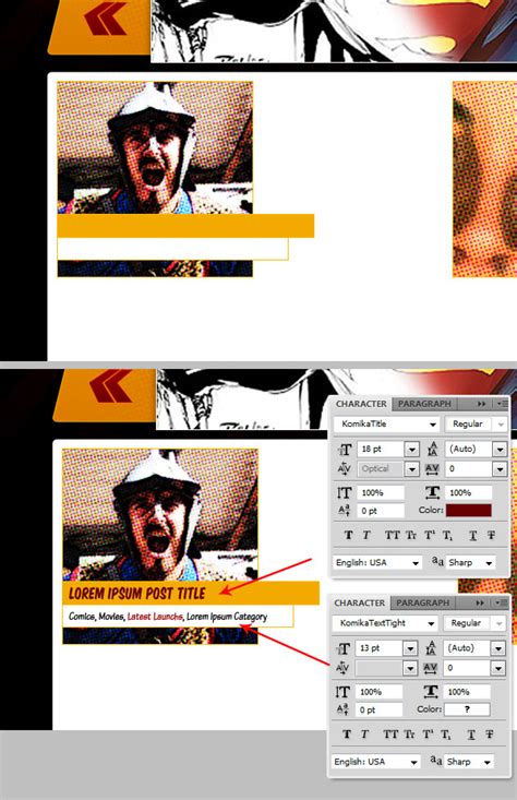 Create A Comic Book Themed Web Design Photoshop To Html Css Part 1 Envato Tuts