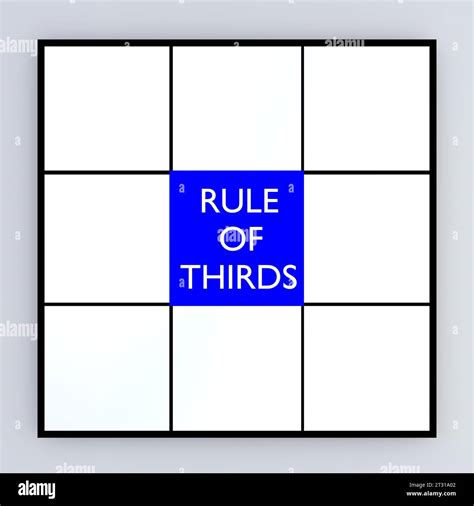 3d illustration of a white square divided into nine equal squares with