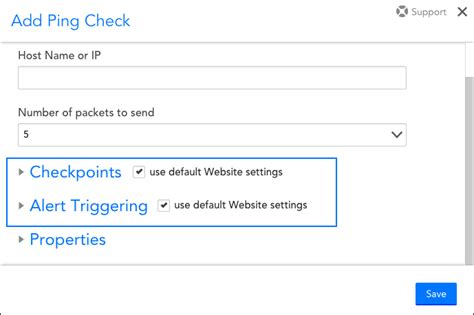 Website Default Settings Logicmonitor