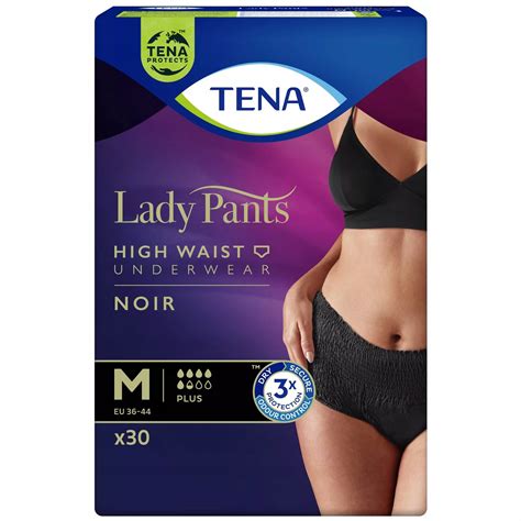 TENA Lady Pants Plus Noir majtki chłonne wciągane dla kobiet M 30 szt