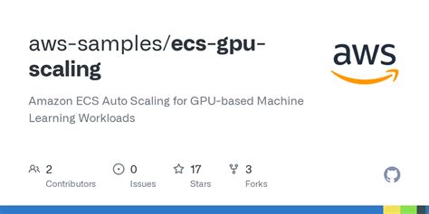 Github Aws Samples Ecs Gpu Scaling Amazon Ecs Auto Scaling For Gpu Based Machine Learning