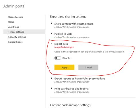 Solved Export Data From Visual In Power Bi Report Service Microsoft