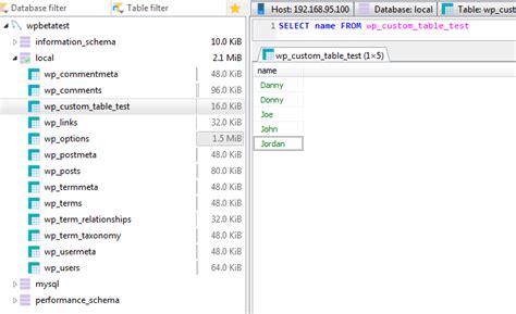 php inserting choice in database table wordpress development stack