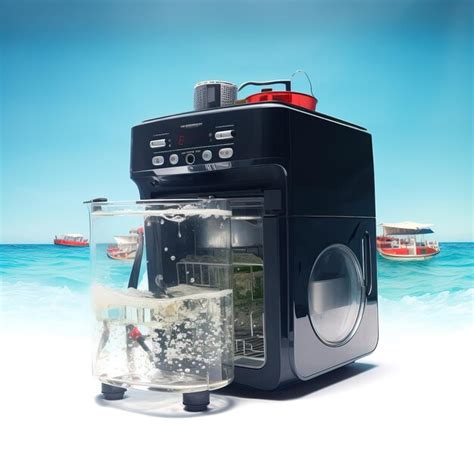 Premium Ai Image A Black Coffee Maker With A Glass Jar On Top Of It