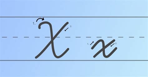 Cursive X Full Tutorial And Worksheet