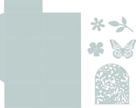 Sizzix Thinlits Die Set 6pk Floral Favour Box Melhor Arte