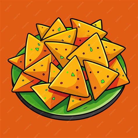 Nachos Clipart Cartoon Style Vector Illustration Premium Ai Generated