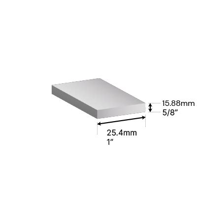 25 4mm X 15 88mm Aluminium Flat Bar SPA Aluminium