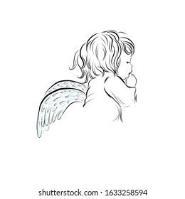 Vector Background Drawing Beautiful Nude Fairy Stock Vector Royalty