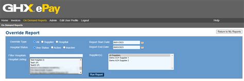 generate an override report