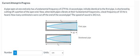 solved current attempt in progressa pipe open at one end