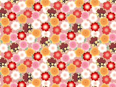 [フリーイラスト] 雪輪と桜の花柄の背景 パブリックドメインq：著作権フリー画像素材集 花柄の背景 フリーイラスト 著作権フリー