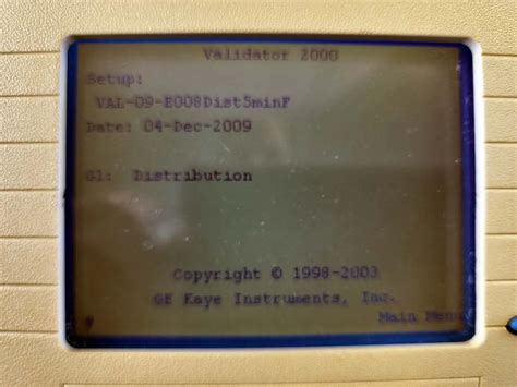 Kaye Validator 2000 Thermal Validation System