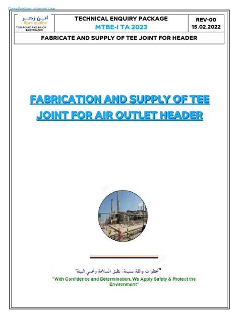 Tee Joint Fabrication For Mtbe I Ta 2023 Pdf Welding Construction